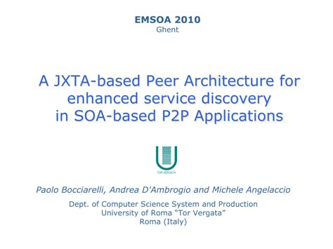 pdf a jxta based peer architecture for enhanced service discovery in soa based p2p applications