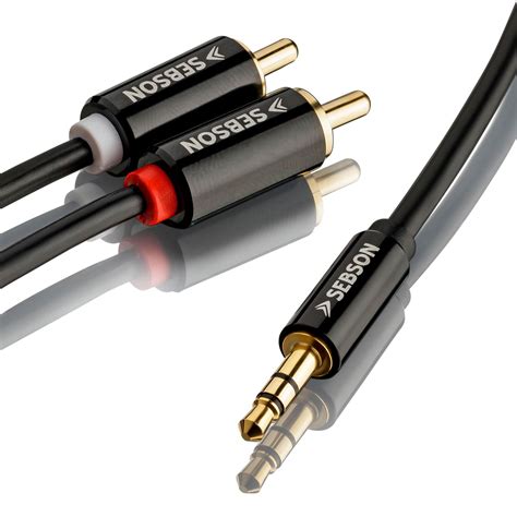 Klinkenstecker Auf 2x Cinch Stecker 3m SEBSON