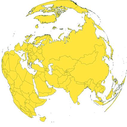 Kazakhstan On World Map Orthographic Projection In Night Teal On