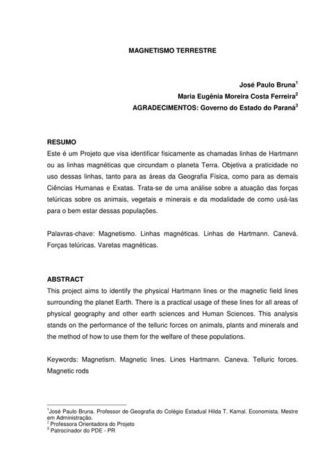 PDF MAGNETISMO TERRESTRE Diaadiaeducacao Pr Gov Br O Magnetismo