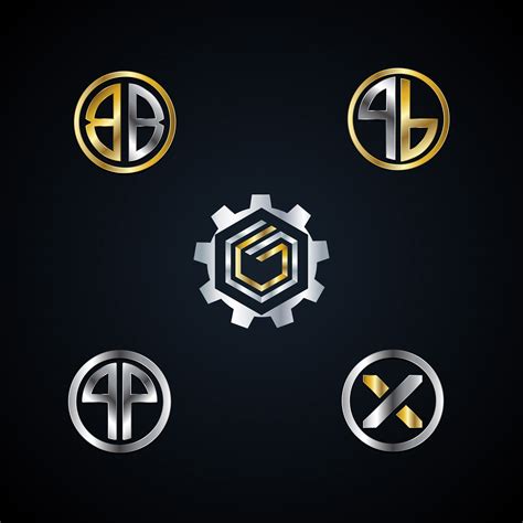 Metal Letter Logo Collection 660799 Vector Art At Vecteezy