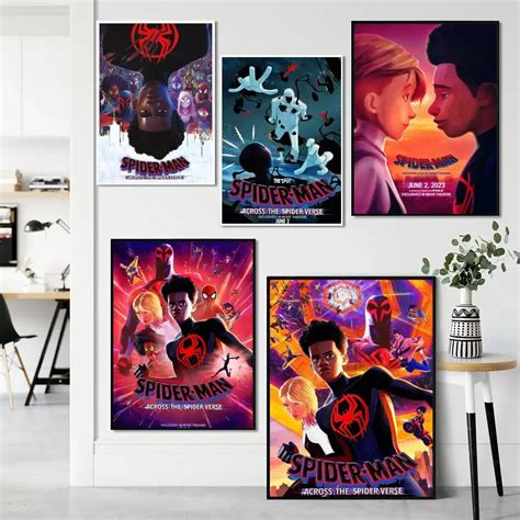 P Ster De S Spider Man A Trav S Del Verso Impresi N De Papel Para