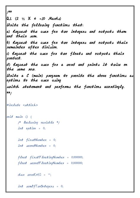 c assignment ignou c programming q1 2 ½ x 4 10 marks write the following functions
