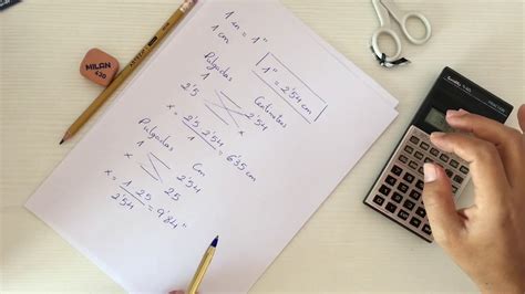Pulgadas A Centimetros Estudiar