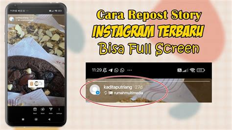 Cara Repost Story Instagram Terbaru 2023 Full Screen YouTube