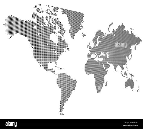 Mapa del mundo gris 3D ilustración sobre fondo blanco Fotografía de
