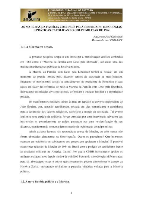 PDF AS MARCHAS DA FAMÍLIA DEUS PELA em 1964 como a Marcha