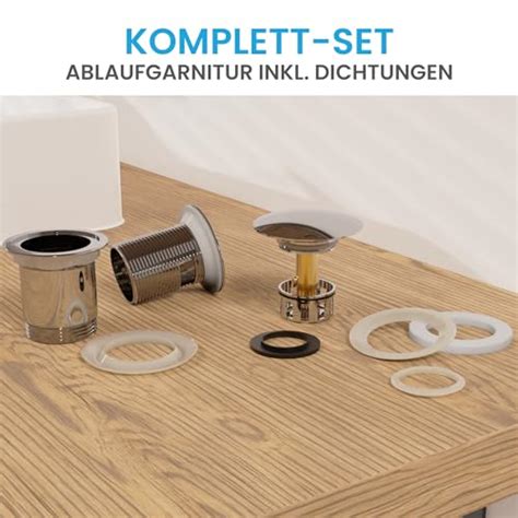 Bächlein Universal Ablaufgarnitur mit Überlauf Chrom