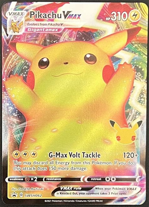 Mavin Pokémon TCG Pikachu VMAX SWSH Black Star Promos SWSH062 Holo Promo