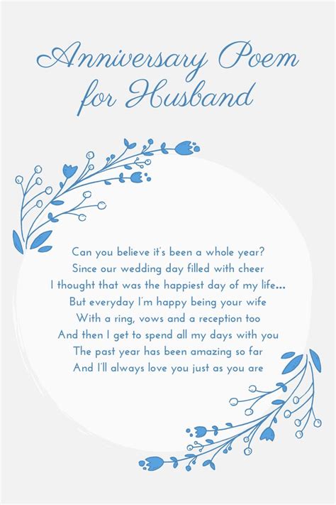 Anniversary Poem For Husband A Beautiful Collection Anniversary