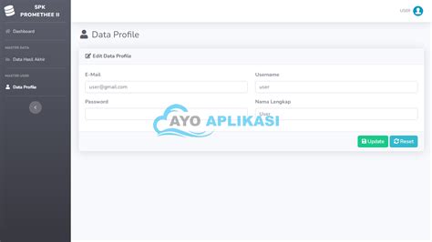 source code aplikasi sistem pendukung keputusan spk metode promethee ii ayo aplikasi