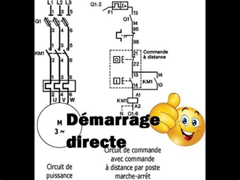 Montage moteur asynchrone Démarrage direct avec SCHEMAPLIC YouTube
