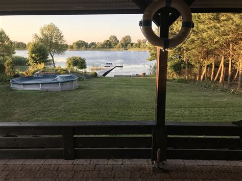 Działka do własną linią brzegową jez Kamienieckie z domkiem własna