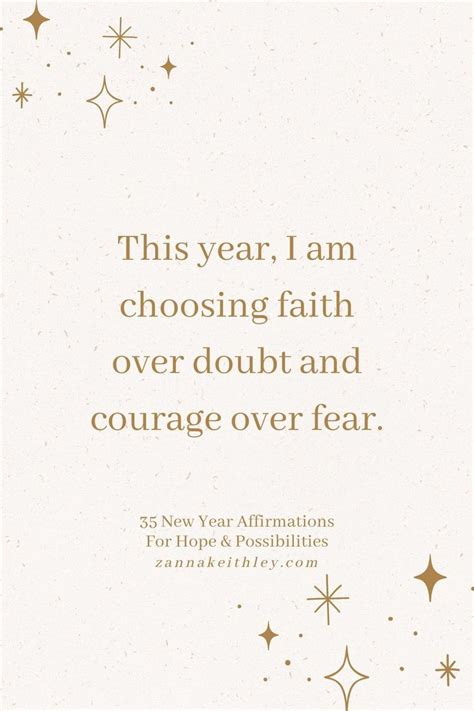 New Year Affirmations For Hope Possibilities Zanna Keithley