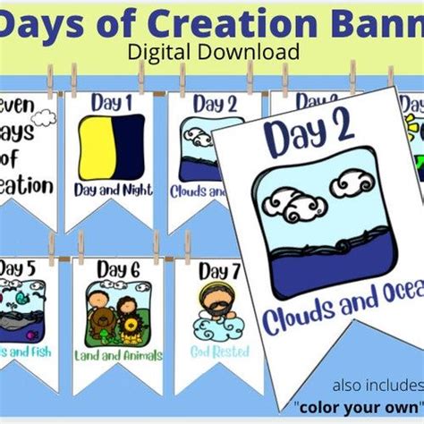 The 7 Days Of Creation Posters Printables Days Of Creation