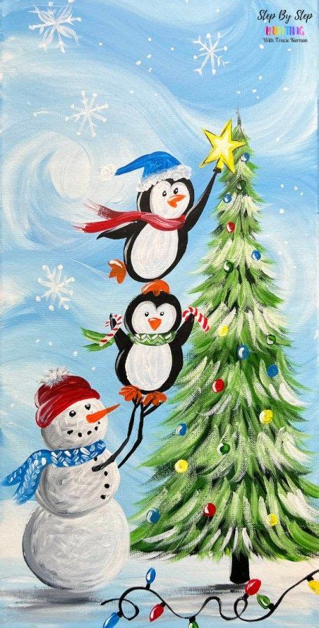 Easy Christmas Paintings Step By Step Painting With Tracie Kiernan