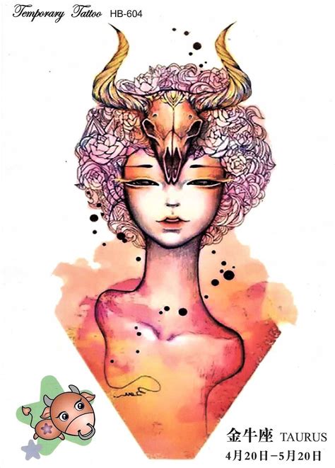 Tatua Tymczasowy Zmywalny Znaki Zodiaku Byk Allegro Pl