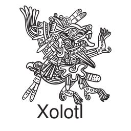 Diseño PNG Y SVG De Dios Azteca Xolotl Para Camisetas