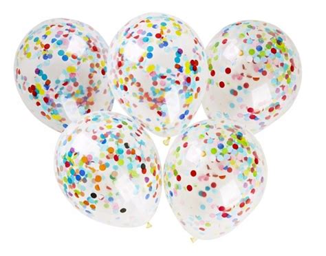 Balony Z Konfetti Na Urodziny Roczek Duże 6 Szt Inna marka