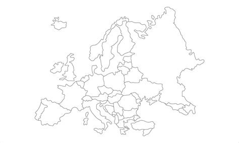 fondo blanco del mapa de europa con diseño de arte lineal 11097381