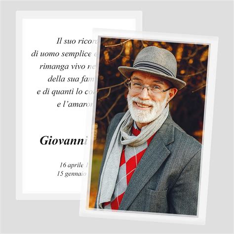Ricordini Funebri Personalizzati Set 25 Pezzi Con Foto E Preghiera