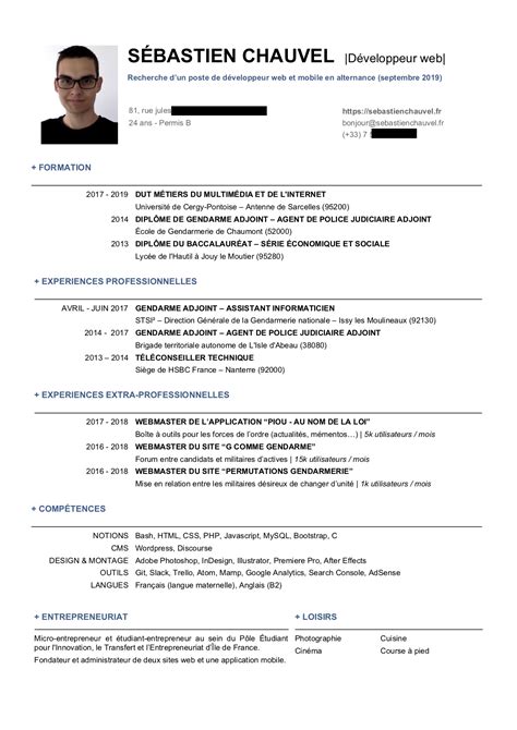 A Propos Du Curriculum Vitae Pour Le Concours SOG Concours Forum G