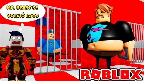 Escapa de la PRISIÓN DE MR BEAST en Roblox MrBeast BARRY S PRISON