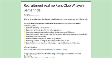 Realme Fans Club Samarinda Linktree