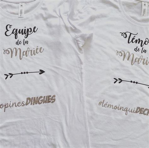 Tee shirt evjf équipe de la mariée team de la mariée Etsy