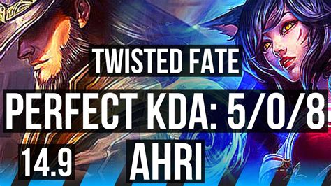 TWISTED FATE Vs AHRI MID 5 0 8 66 Winrate EUW Grandmaster 14