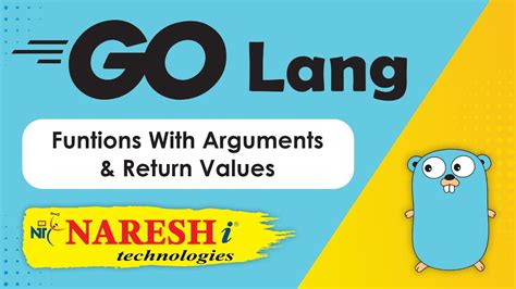 functions with arguments and return values in golang go programming tutorial naresh it youtube