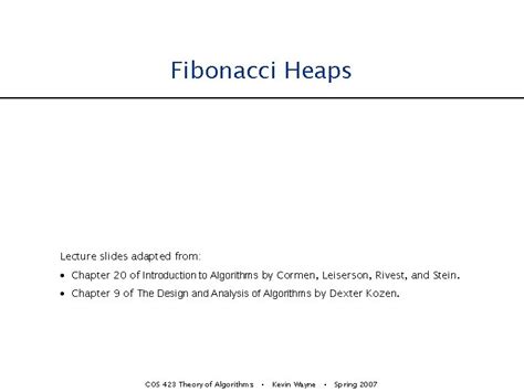 fibonacci heaps lecture slides adapted from chapter 20