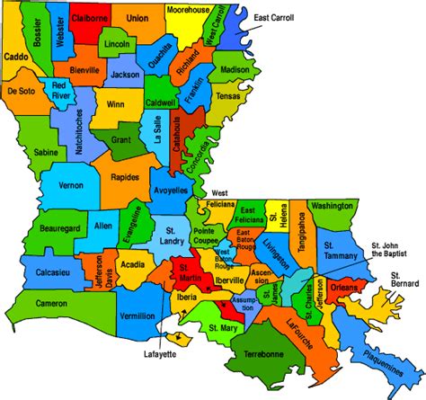 Louisiana Parish County Map County Map Louisiana Parishes Images And