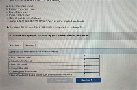 Solved Exercise Algo Manufacturing Cost Flows Lo P Chegg