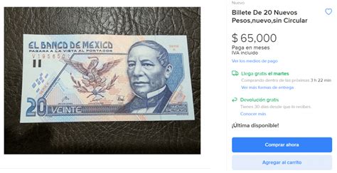 Billete de 20 pesos con imagen de Benito Juárez vale hasta 80 mil pesos