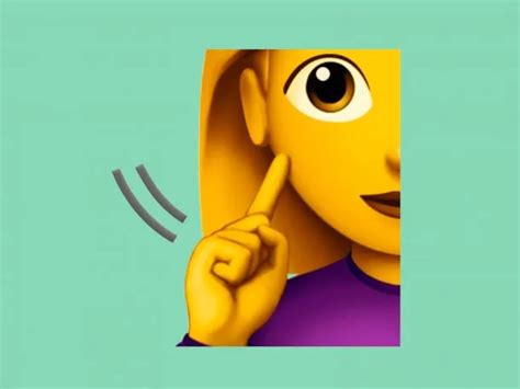 Qué significa el emoji de la mujer que señala su oreja GRUPO DERF