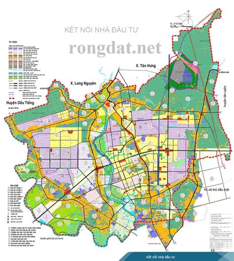 Bản đồ Quy Hoạch đô Thị Nam Bến Cát Tầm Nhìn 2050 RongDat Net