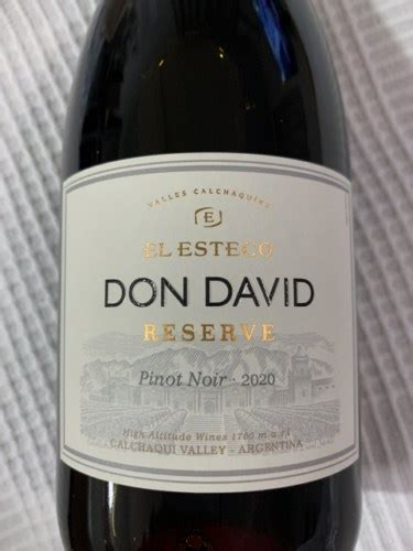El Esteco Don David Reserve Pinot Noir Vivino Us
