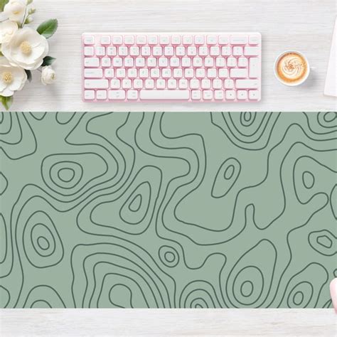 Topographic Green Mouse Pad Etsy