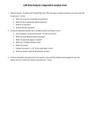 Independent T Worksheet Jasp Docx Lab Data Analysis Independent
