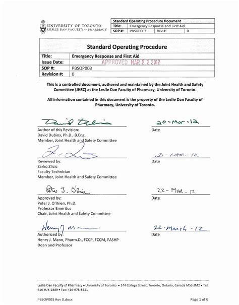 Pdf Standard Operating Procedure Operating Procedure Document Title