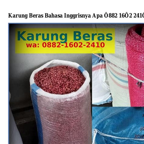 Karung Beras Bahasa Inggrisnya Apa Pdf DocDroid