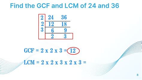 finding the gcf and lcm of of 2 4 numbers using continuous division youtube