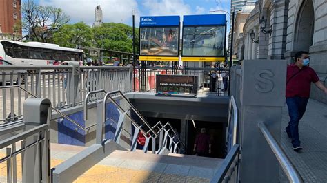 Subtes liberan molinetes en la estación Retiro de la línea C