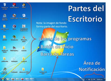 Actividades TIC Primaria LAS PARTES DEL ESCRITORIO DE WINDOWS