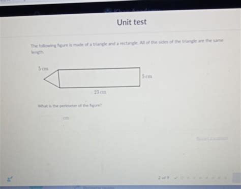 The Following Figure Is Made Of A Triangle And A Rectangle All Of The