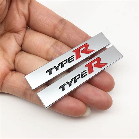 Pcs D Metal Type R Typer Logo Car Side Fender Rear Trunk Emblem Badge