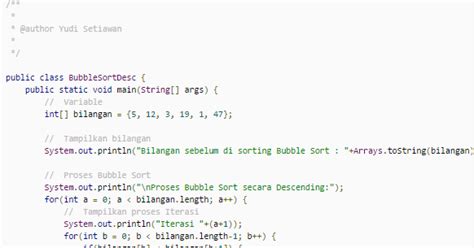 blog khusus tugas kuliah algoritma pencarian bubble sort dan selection sort