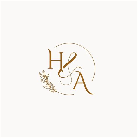 HA Initial Wedding Monogram Logo 10256293 Vector Art At Vecteezy