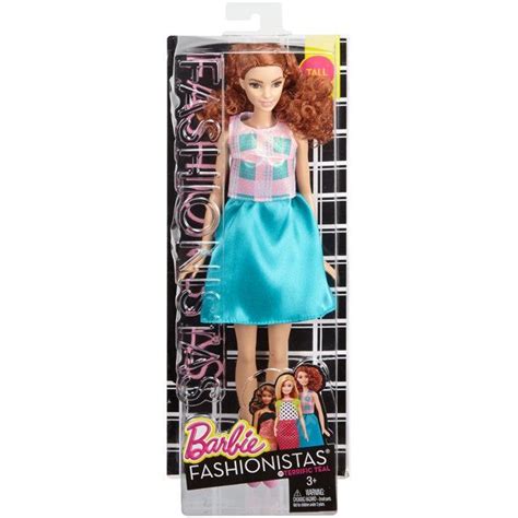Barbie Fashionistas Doll Terrific Teal Tall Body Redhead Walmart